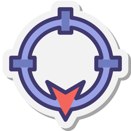 South Direction icon in Stickers Style