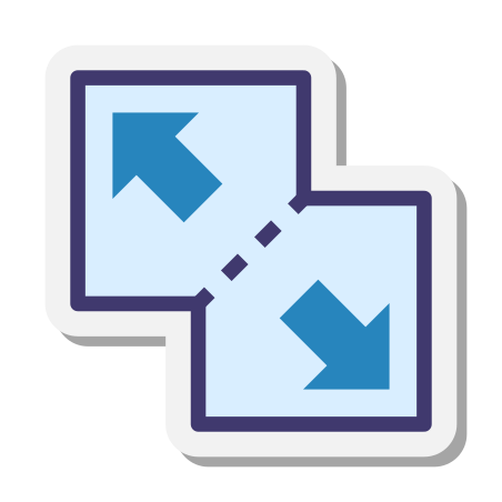 Split Files icon in Stickers Style