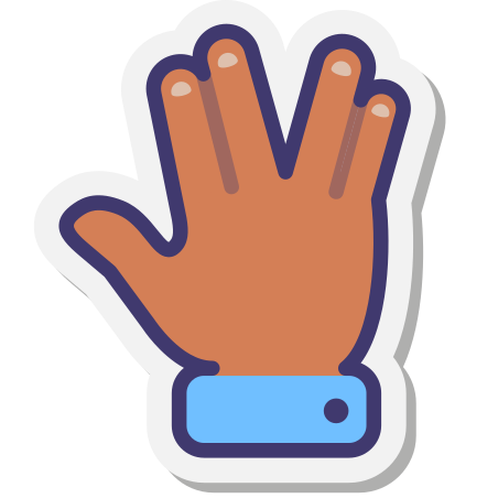 Spock Skin Type 2 icon in Stickers Style