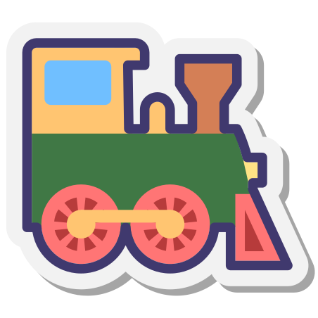 Steam Engine icon in Stickers Style