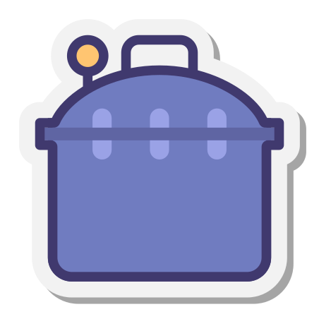 Sterilization icon in Stickers Style