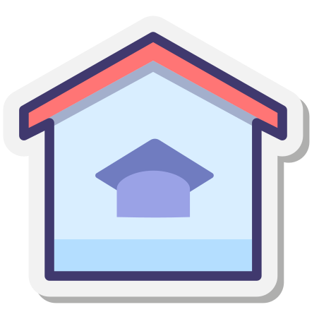 Student Center icon in Stickers Style