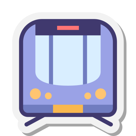 Subway icon in Stickers Style