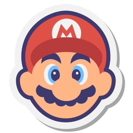Super Mario icon in Stickers Style