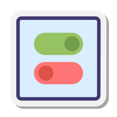 Switches icon in Stickers Style