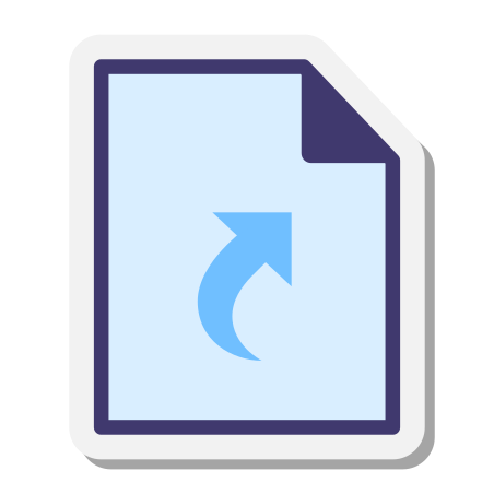 Symlink File icon in Stickers Style