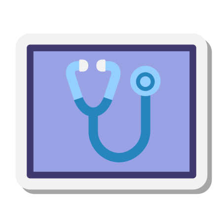 System Diagnostic icon in Stickers Style
