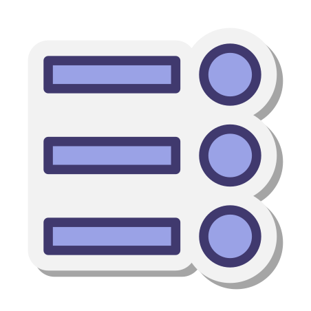Table of Content icon in Stickers Style