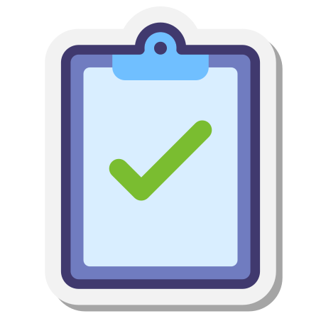 Task Completed icon in Stickers Style