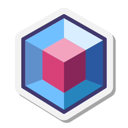 Tesseract icon in Stickers Style
