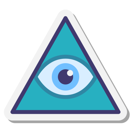 Third Eye Symbol icon in Stickers Style