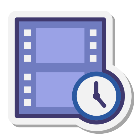 Timecode icon in Stickers Style