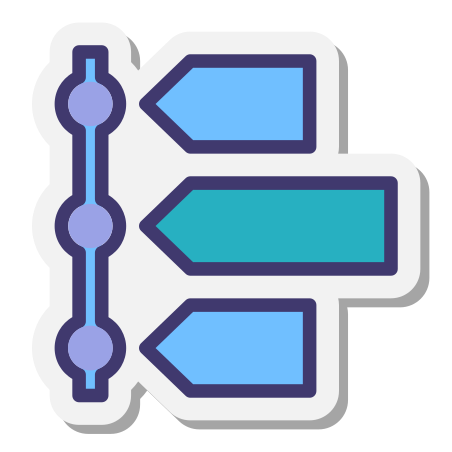 Timeline icon in Stickers Style