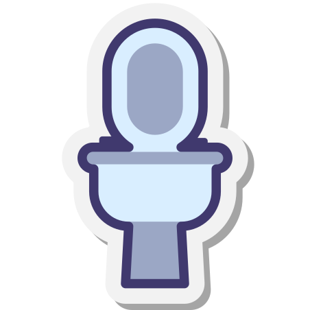 Toilet Bowl icon in Stickers Style