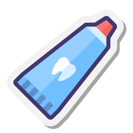 Toothpaste icon in Stickers Style