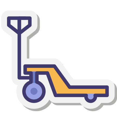 Transpallet icon in Stickers Style