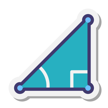 Trigonometry icon in Stickers Style