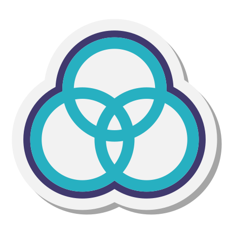 Unity Symbol icon in Stickers Style