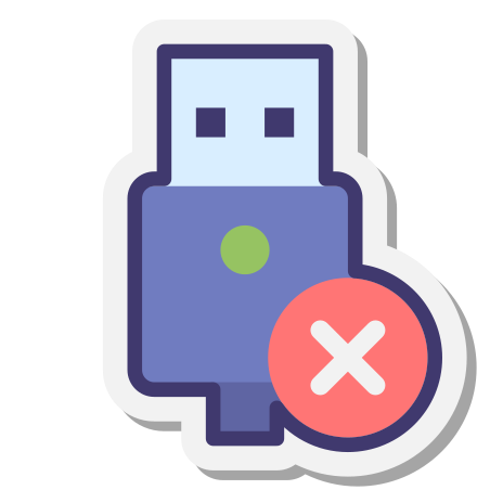 USB Disconnected icon in Stickers Style