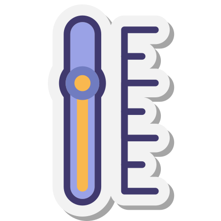 Vertical Timeline Slider icon in Stickers Style