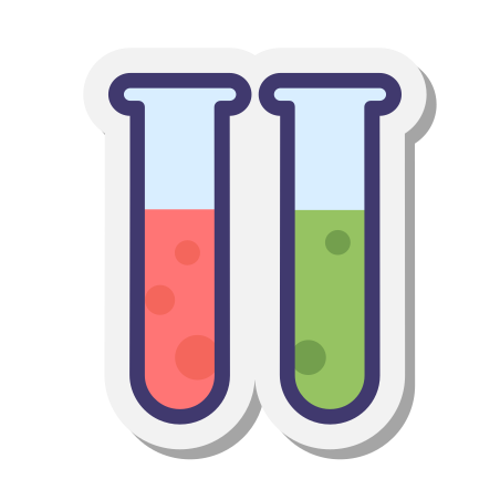 Vials icon in Stickers Style