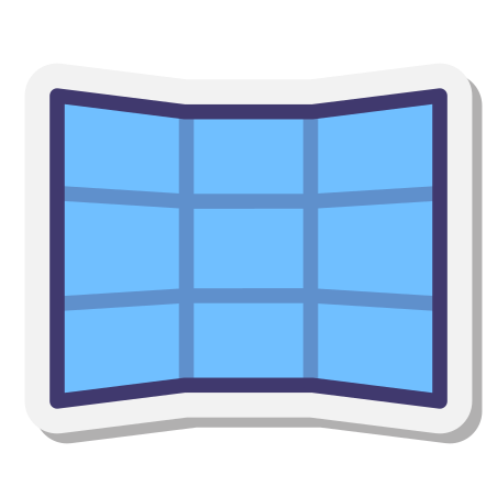 Video Wall icon in Stickers Style