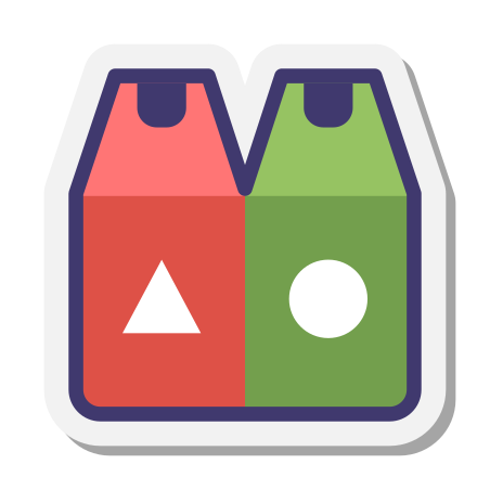 Waste Separation icon in Stickers Style
