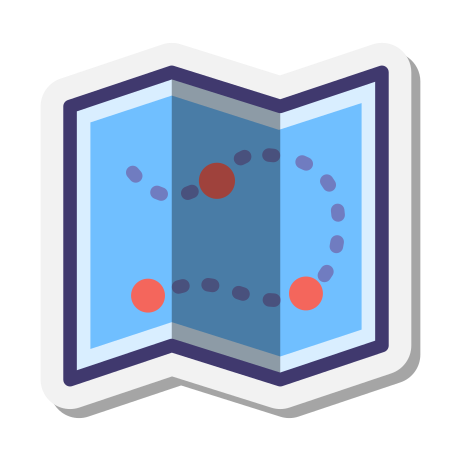 Waypoint Map icon in Stickers Style