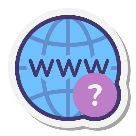 Whois icon in Stickers Style