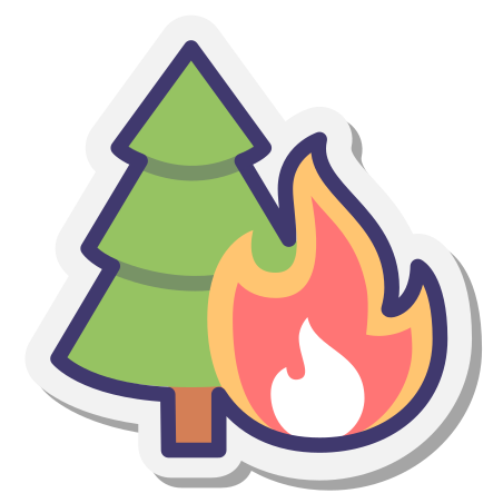 Wildfire icon in Stickers Style