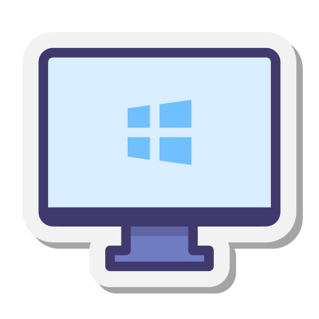 Windows Client icon in Stickers Style
