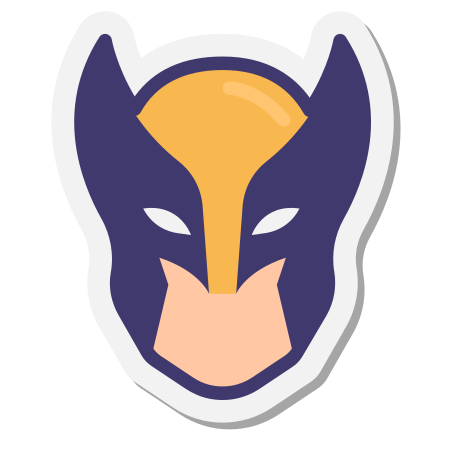 Wolverine icon in Stickers Style