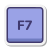 F7 Key icon in Stickers Style