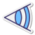 Focal Length icon in Stickers Style