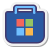 Microsoft Store icon in Stickers Style