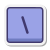 Reverse Solidus Key icon in Stickers Style