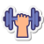 Strength icon in Stickers Style