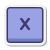 X Key icon in Stickers Style