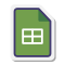 Google Sheets icon in Stickers Style