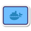 Docker Container icon in Stickers Style