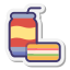 Refreshments icon in Stickers Style