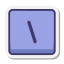Reverse Solidus Key icon in Stickers Style