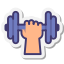 Strength icon in Stickers Style