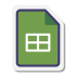 Google Sheets icon in Stickers Style