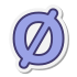 Null Symbol icon in Stickers Style