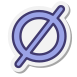 Empty Set icon in Stickers Style