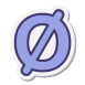 Null Symbol icon in Stickers Style