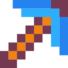 Minecraft Pickaxe icon in Tiny Color Style