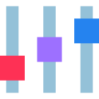 Vertical Timeline icon in Tiny Color Style