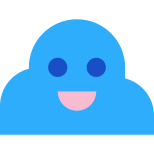 Happy Cloud icon in Tiny Color Style